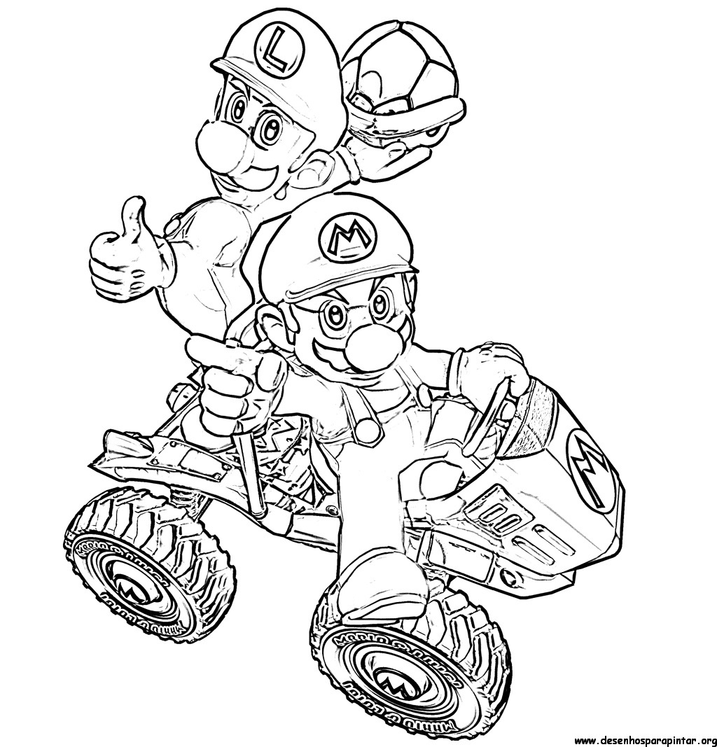 Super Mario Bros, desenhos para imprimir colorir e pintar do Mario ...