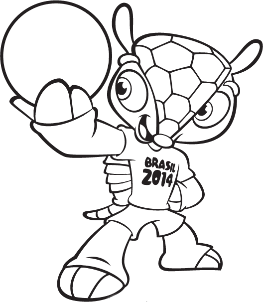 Fuleco o Mascote da Copa do Mundo Brasil 2014 – desenhos para imprimir ...